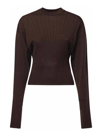 Sportmax Rundhalspullover - Braun