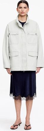 Arket Jacke Mit Stehkragen -Wei&szlig;