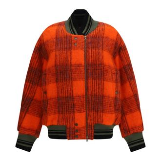 Dries Van Noten Oversize Mohair-Mischung Bomberjacke - - Jackets - Damen - Orange - S