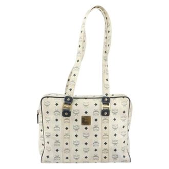 MCM Sac bandouli&egrave;re en cuir Pre-owned - Femme - Pre-owned - Blanc - Taille: ONE Size