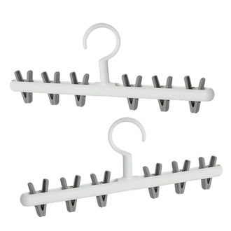 Cabilock 2st&uuml;cke Multifunktionaler W&auml;schetrockner Clips Winddicht Drehbar Pp Unterw&auml;sche Sockenhalter Platzsparend Vielseitig F&uuml;r Zuhause Und Wohnheim