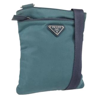 Prada Pre-owned Leder Crossbody Bag - - Pre-owned - Damen - Blau - ONE SIZE