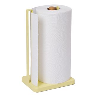 Yamazaki Tableware Yamazaki Home Tosca Papierhandtuchhalter, einhändig abreißbar, Küchenregal, Stahl + Holz