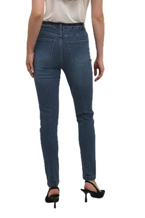 Kaffe Jeans KAsimone Damen Skinny Fit Jeans High Waist Jeanshose Hoher Taille 44, Washed Blue Denim
