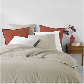 Douceur d'Intérieur Douceur Dintérieur - Parure housse couette coton lave 260 x 240 cm Lanette Lin
