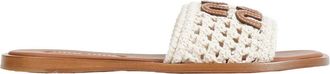 Miu Miu Crochet And Leather Slides