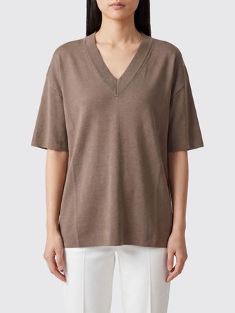 Ami Locker geschnittener V-Ausschnitt-Pullover aus Schurwollmischung
