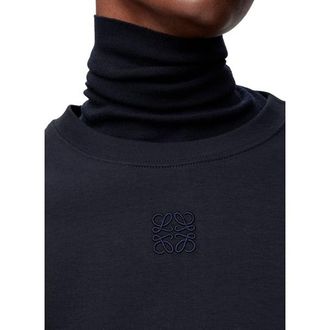 Loewe T-shirt asym&eacute;trique en coton m&eacute;lang&eacute;