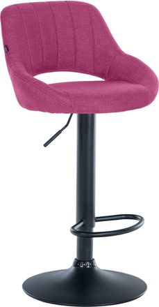 Clp Barhocker Milet I Stoff-Bezug I Drehbarer Barstuhl, Farbe:lila, Gestell Farbe:schwarz