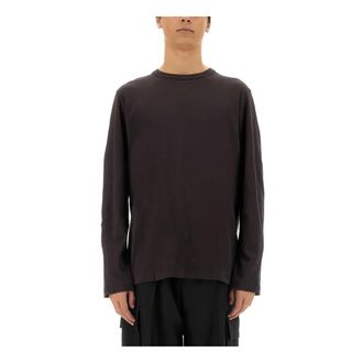 Helmut Lang Logo OS LS Tee - - Tops - Herren - Braun - L
