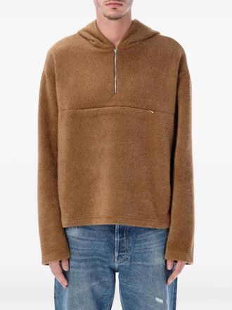 Rold Skov hoodie Squire à col zippé - Marron