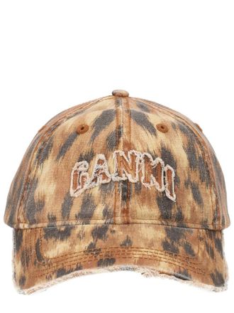 Ganni B3020171_01C Organic Cotton Baseball Cap - Multicolor