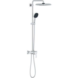 GROHE Vitalio Comfort - Duschset mit Armatur, 25x25 cm, 2 Strahlarten, Chrom 26985001 - Grohe