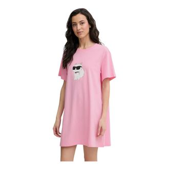 Karl Lagerfeld Nuisette Choupette &agrave; Motifs et Strass - Femme - V&ecirc;tements de nuit et de d&eacute;tente - Rose - Taille: 38 FR