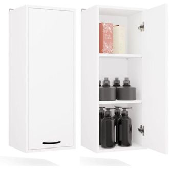 Topeshop NINA - Meuble mural de salle de bain 3 &eacute;tag&egrave;res - Blanc