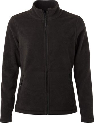 James & Nicholson Damen Fleece Jacke mit Stehkragen im Klassischen Design (3XL, Dark-Grey)
