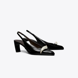 Tory Burch Slingback mit Absatz und Piercingdetail