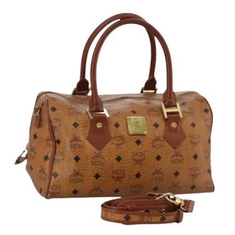 MCM Pre-owned Boston Bag - Femme - Pre-owned - Brun - Taille: ONE Size