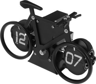 DOITOOL Retro Flip Tischuhr Fahrradform Antike Klappuhr mit Zuverlässiger Haltbarkeit Stilvolles Desktop dekor für Romantische Wohnräume Schwarze Vintage Uhr 