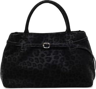 Generic Sac &agrave; main simple en cuir synth&eacute;tique avec imprim&eacute; l&eacute;opard pour femme, fille, sac &agrave; main &agrave; poign&eacute;e courte pour l&eacute;cole, le travail, le shopping, les vo