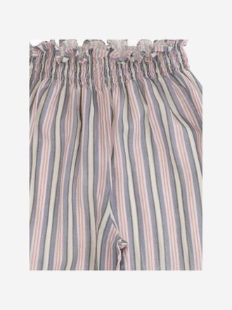 Babe & Tess Girls Trousers Striped Pattern Linen