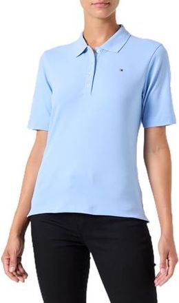 Tommy Hilfiger Polo Manches Courtes Femme Regular Fit, Bleu (Vessel Blue), S