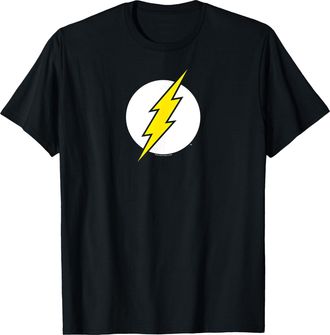 DC Comics The Flash Retro Logo Black T Shirt T-Shirt