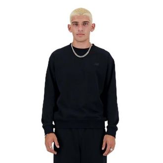 New Balance Athletics French Terry Crew Pull-Over, Black, S Homme