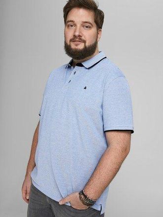 Jack & Jones Plus Size Poloshirt JJEPAULOS POLO SS NOOS PLS Baumwolle, regular fit