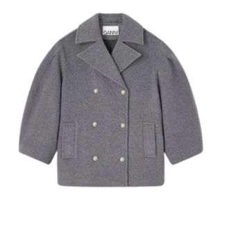 Ganni Mantel - - Jackets - Damen - Grau - S