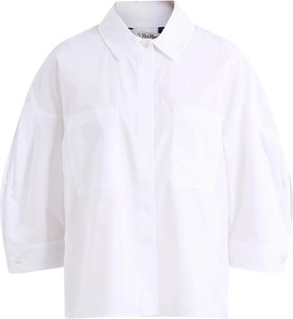 Max Mara Femme, Blouses et Chemises, Blanc, Taille: 40 FR Poplin Shirt