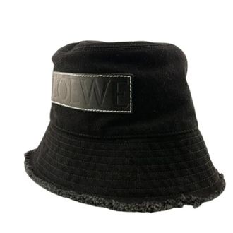 Loewe Pre-owned Coton chapeaux - Femme - Pre-owned - Noir - Taille: ONE Size