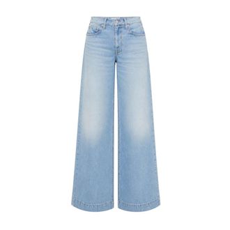 Mother Mid Rise Headliner Wide Leg Jeans - - Jeans - Damen - Blau - W24