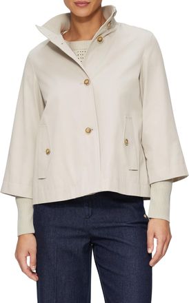 s.Oliver Leichte &Uuml;bergangsjacke in A-Linie mit Strickb&uuml;ndchen