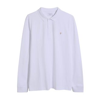 Farah Herren BLANES LS Polo, Wei&szlig;, XL