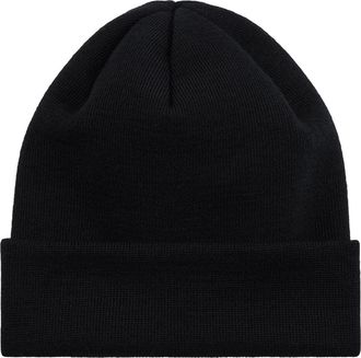 Hanseheld Strickm&uuml;tze 100% Baumwolle Schwarz | Basic | Baumwollstrick | Gro&szlig; | Umschlag | kratzt Nicht | Beanie | Biobaumwolle | Made in Germany