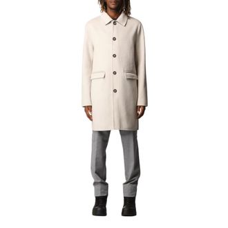 Paolo Pecora Eleganter Wollmantel - - Coats - Herren - Beige - XL