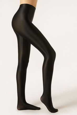 Calzedonia Satin-strumpfhose Schwarz