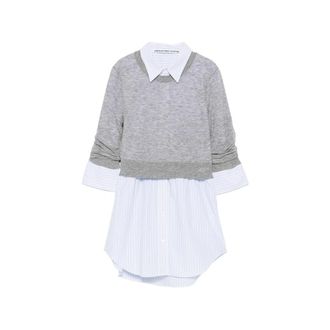 Alexander Wang Layered-design Logo-embroidered Sweater