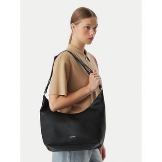 Calvin Klein Handtasche Calvin Klein Webbing Strap Md Shoulder Bag LV04F3891G Schwarz