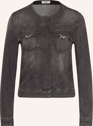 Liu Jo Liu Jo Jeansjacke Mit Schmucksteinen grau