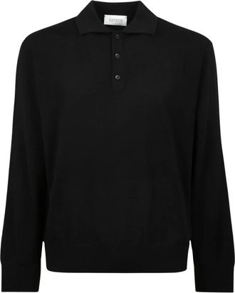 Laneus Gestricktes Poloshirt - - Tops - Herren - Schwarzk - L