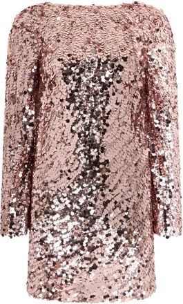 Valentino Garavani robe courte brod&eacute;e de sequins - Rose
