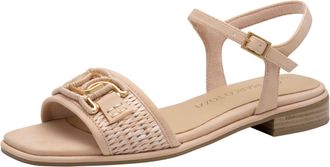 Marco Tozzi Damen Sandalen flach mit Schlie&szlig;e Bequem, Rosa (Powder Comb), 39 EU