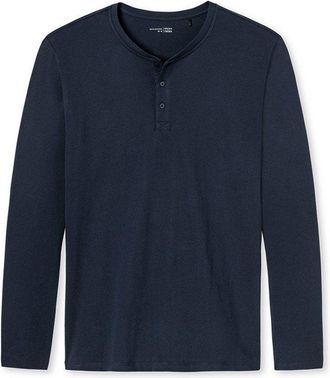 Schiesser Pyjamaoberteil Longsleeve Mix & Relax schlaf-oberteil nachthemd sleepshirt