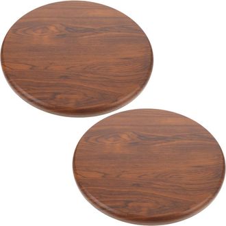 BESPORTBLE Hoement Holzsitz 2 St&uuml;ck Rund mit PVC Beschichteter Oberfl&auml;che und Polster 29cm Durchmesser Vielseitig Einsetzbar f&uuml;r B&uuml;ro Wohnung und Gastronomie