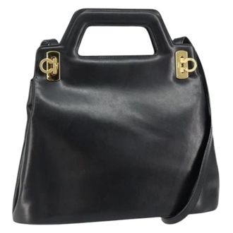 Ferragamo Sac &agrave; main en cuir Pre-owned - Femme - Pre-owned - Noir - Taille: ONE Size