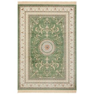 Nouristan Naveh Orient Teppich - Wohnzimmerteppich Orientalisch Kurzflor mit Fransen Vintage Orientalischer Samt-Teppich für Esszimmer, Wohnzimmer, Schlafzimmer