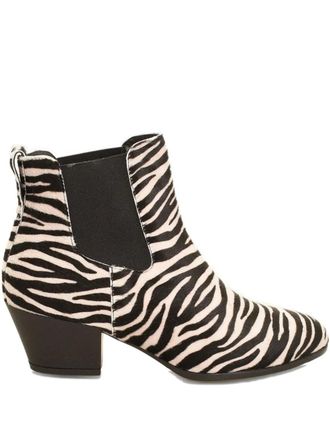 Hogan Stiefeletten mit Zebra-Print - Schwarz