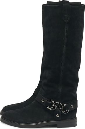 Casadei chain-detail knee-length boots - Schwarz
